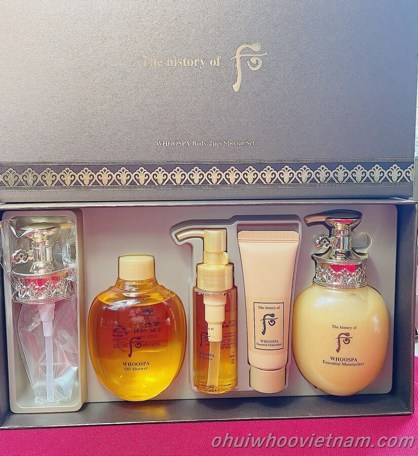 Set tắm thể Whoo WhooSpa Oil Shower và Moisturizer Special