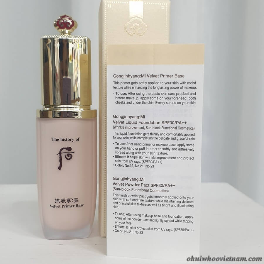 Kem lót Whoo Gongjinhyang Mi Velvet Primer Base 40ml