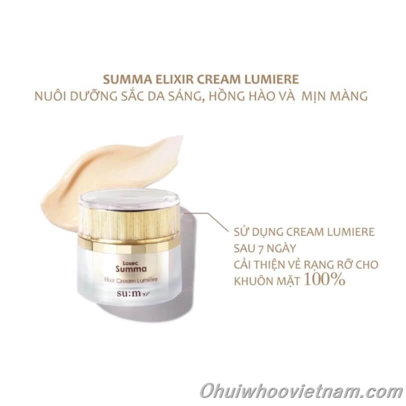 Kem tái tạo dưỡng trắng da Sum37 LoseSumma Elixir Cream Lumiere