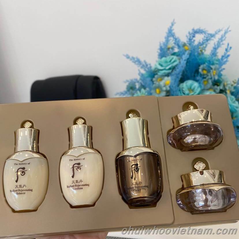 Set mini Whoo tái sinh siêu hiếm Cheongidan Radiant 5sp