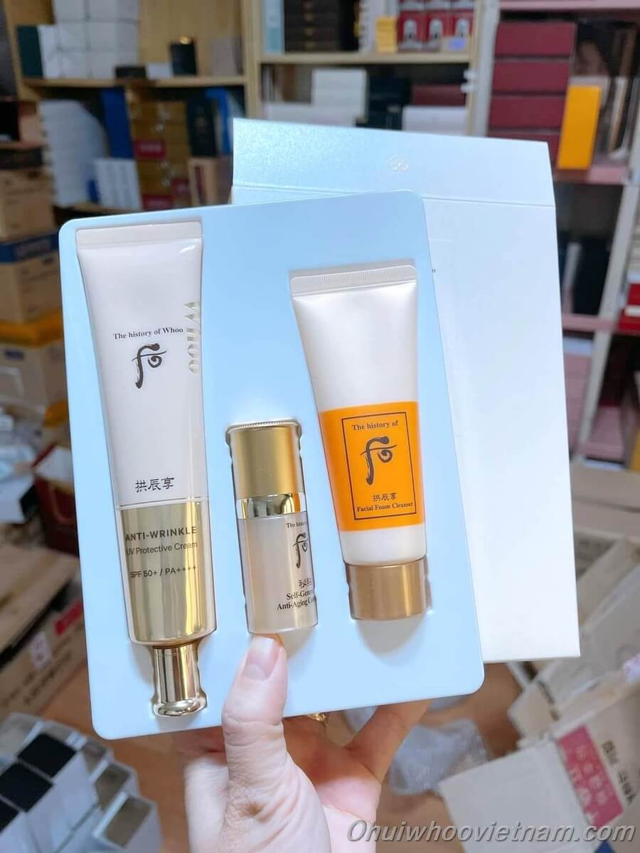 Set Whoo Wrinkle Sun Cream SPF50+/PA++++ - Kem chống nắng